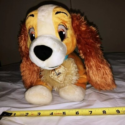 LADY & THE TRAMP Dog Disney Movie Cartoon PLUSH TOY 1986 Stuffed Animal ...