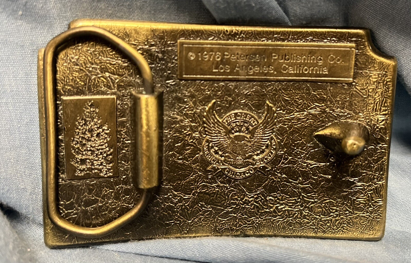 1976"Hunting" Solid Brass Belt Buckle Protect America… - Gem