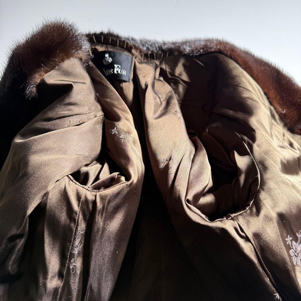 Saga Mink Princess Fur Coat Jacket Outer Brown Free Size Japan | eBay