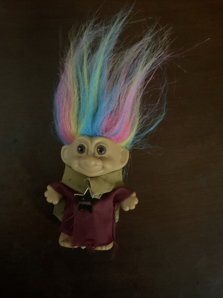 2X Russ Troll Doll Figure with Rainbow Hair and Brown Eyes 3 Inches. Magic Costu | eBay Australia