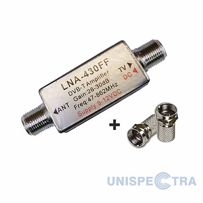 MINI MONSTER 26-30dB IN-LINE AMPLIFIER TV FM DAB Signal Booster ...