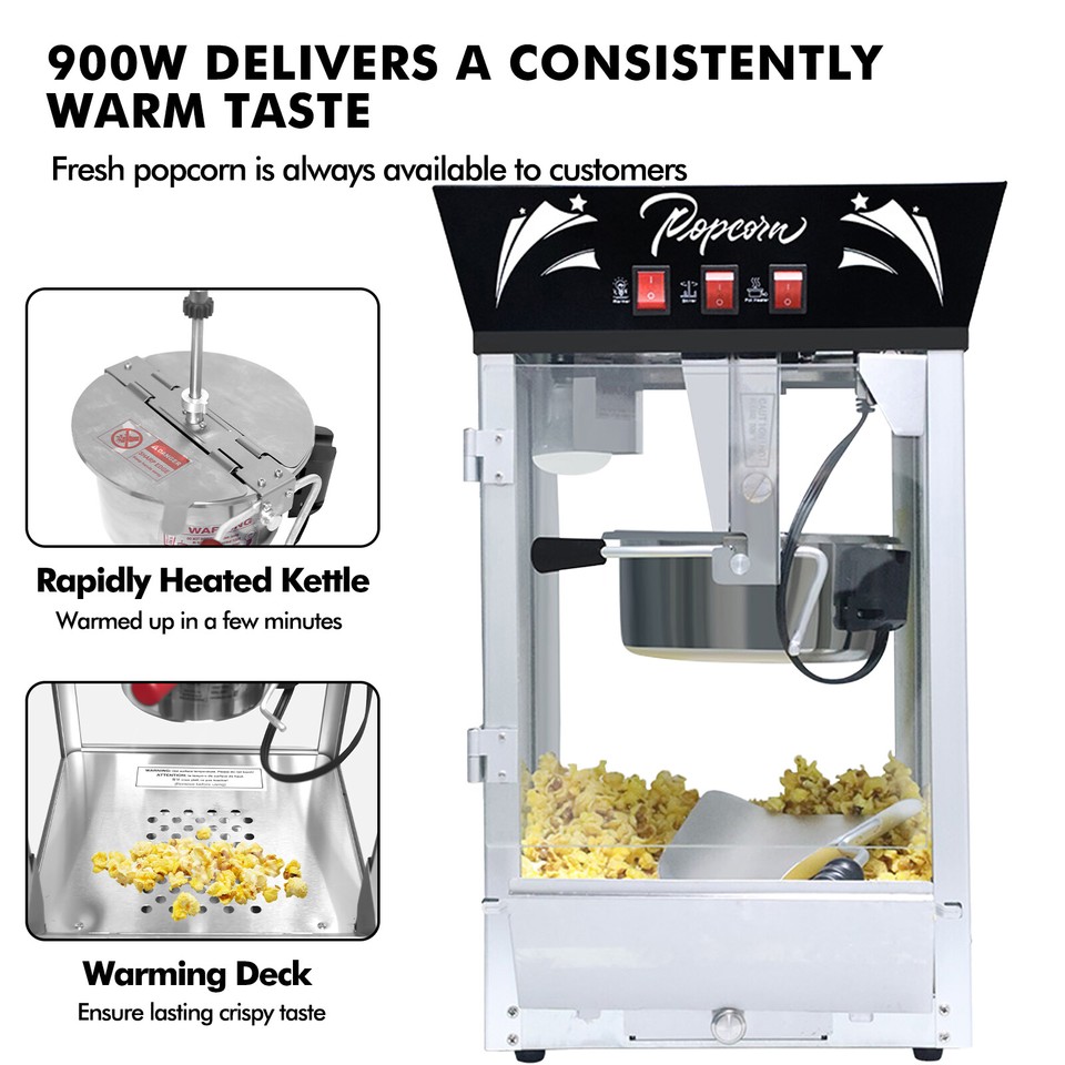 Movie Theater Commercial Countertop Popcorn Machine Popper Maker 16/12 ...