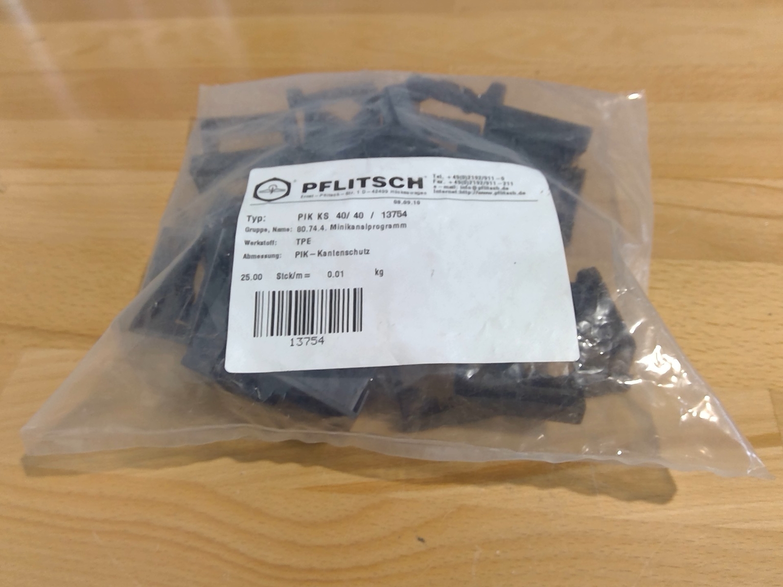Pflitsch Cable Tray Edge Protection 40x40 mm PIK KS 40/40 25 Un. NEW | eBay