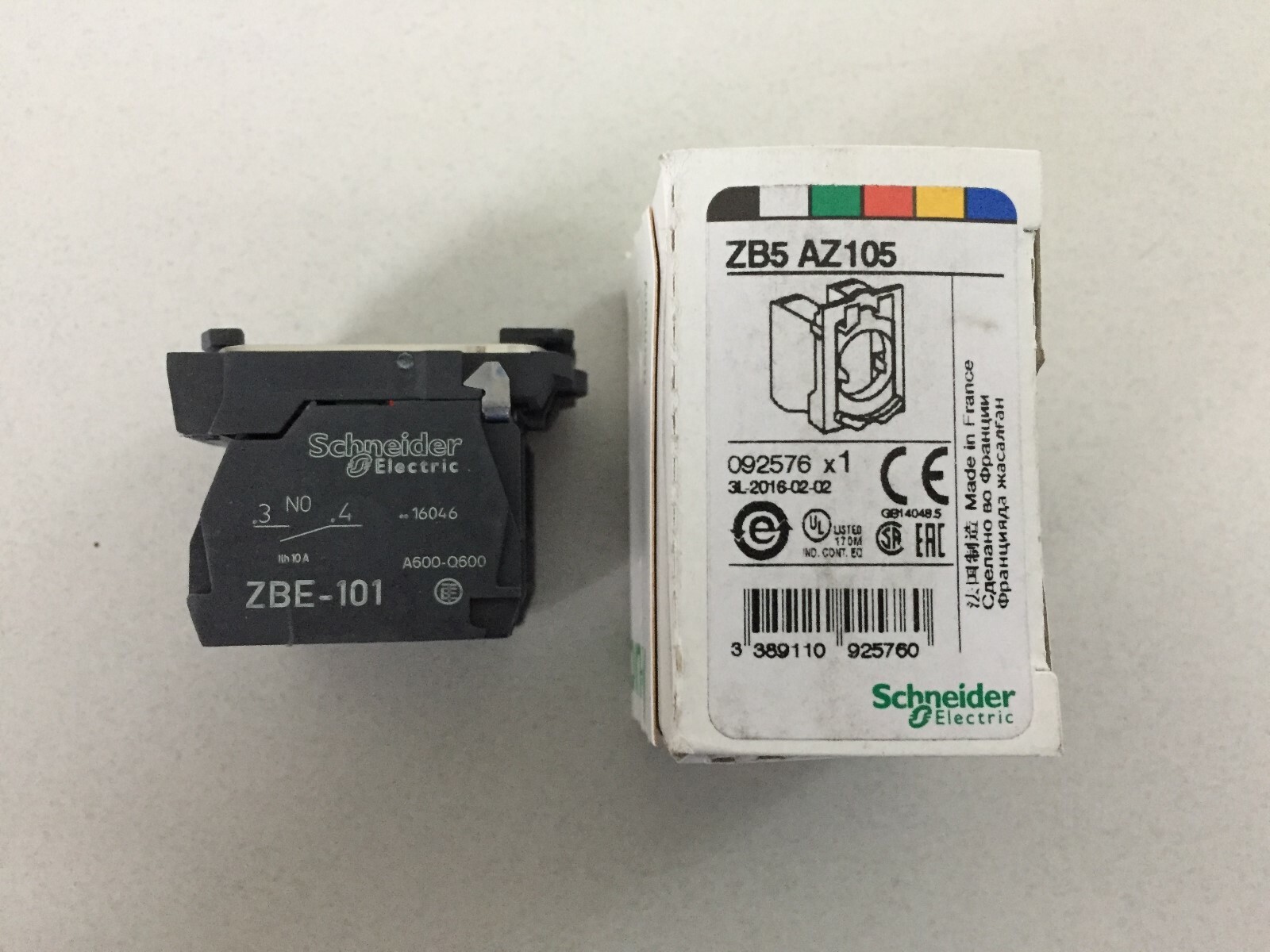 SCHNEIDER ZB5AZ105 CONTACT BLOCK | eBay