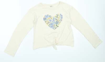 TU Girls Beige Round Neck Viscose Blend Jumper Size 10-11 Years ...