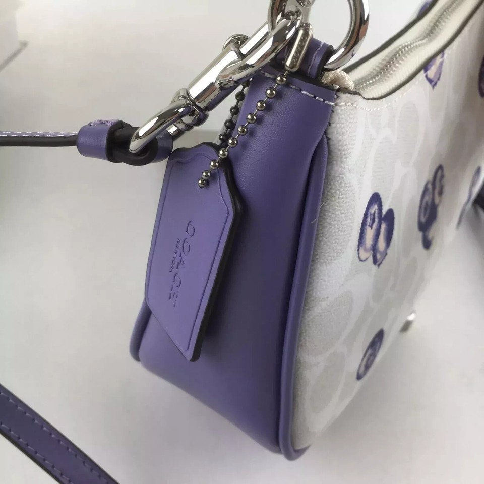 COACH Teri 2way Shoulder Bag Leather Blueberry Print CR292 New outlet ...