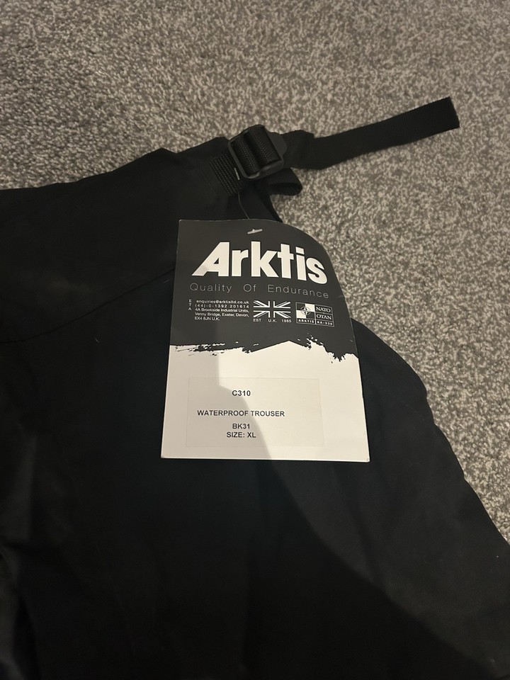 Arktis C310 Waterproof Trousers Black XL 36" Brand New With Tags ...