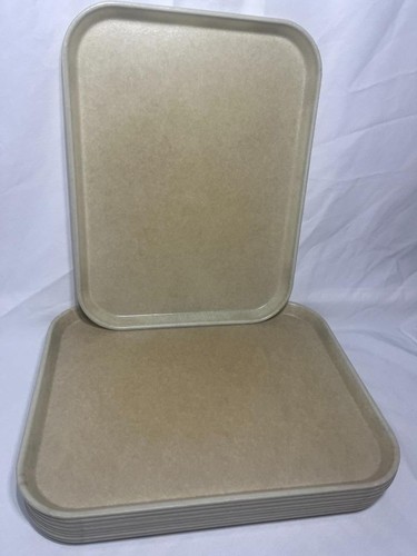 Vintage Camtray 18"x14" 10 Tray Lot VG Cambro Fiberglass Yellow Lunch ...