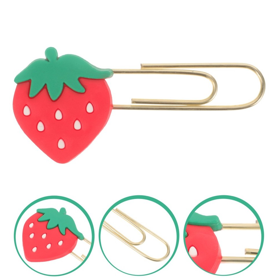 8 Pcs Office Stationery Bookclip Bookmark Paper Clips Cartoon Paperclip ...