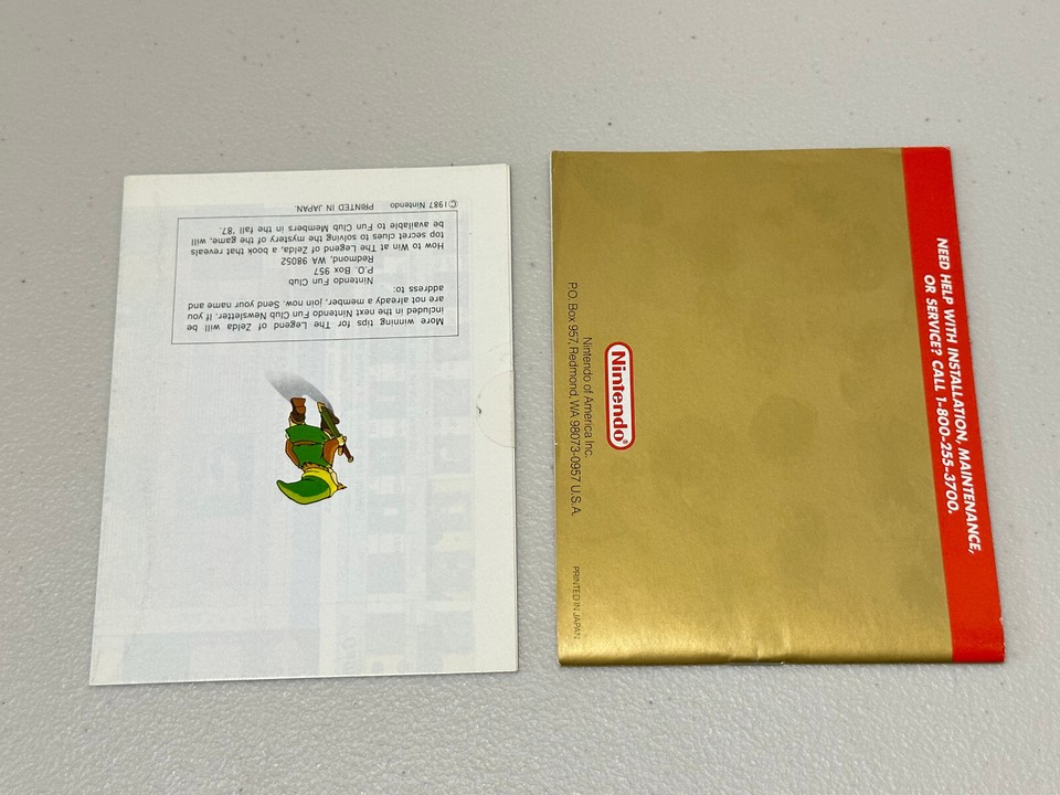 Legend of Zelda Map + Instruction Booklet ONLY! (Nintendo, NES) Map is ...