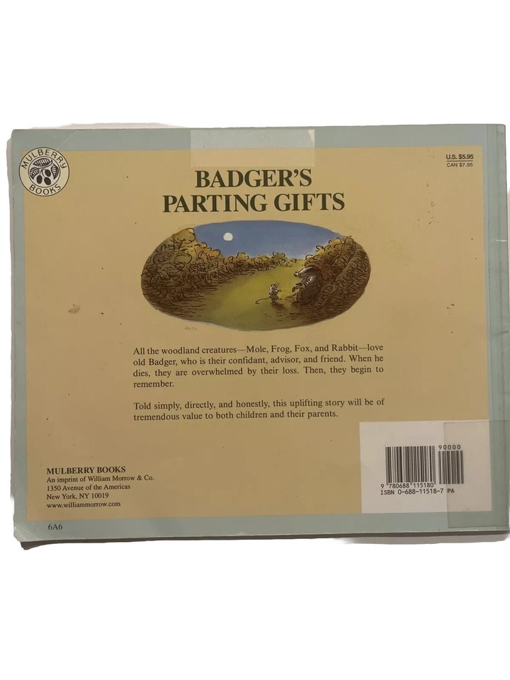 Badger's Parting Gifts by Susan Varley (1992, Trade Paperback ...