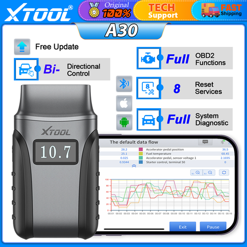 XTOOL Anyscan A30 Auto OBD2 Scanner BT Bi-Directional All System Diagnostic Tool | eBay