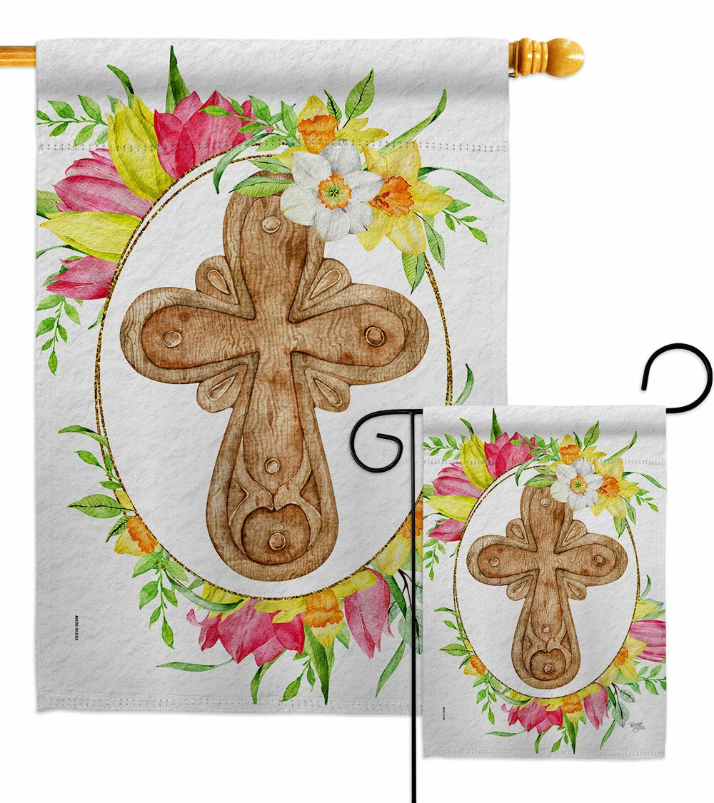 Wood Cross With Banner