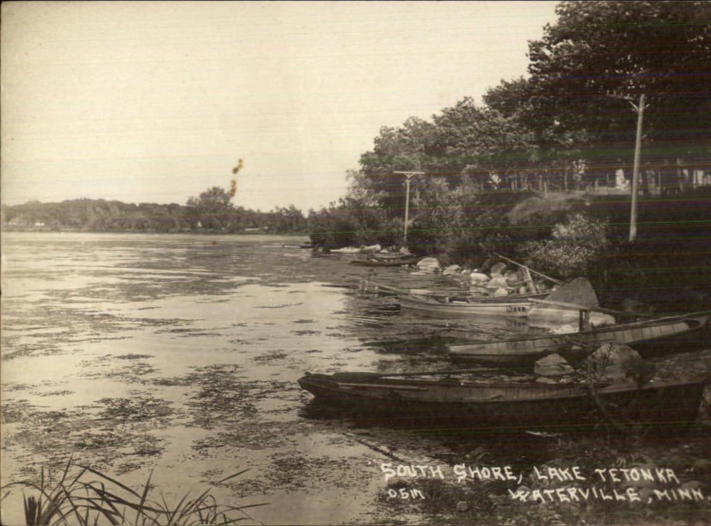 Waterville MN South Shore Lake Tetonka Boats c1910 Real Photo Postcard ...