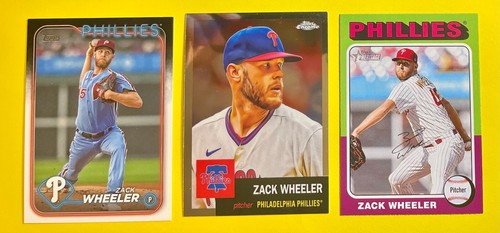 ZACH WHEELER, Philadelphia Phillies 3-Card Lot, ACE, 103 MLB Wins, ALL ...