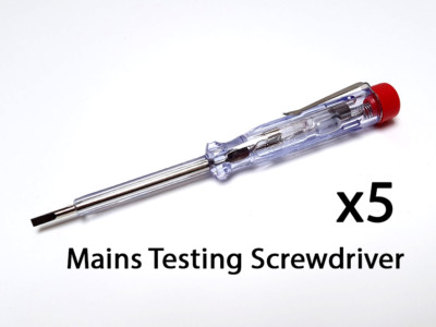 Mains electrical phase circuit tester screwdriver power voltage 200 ...