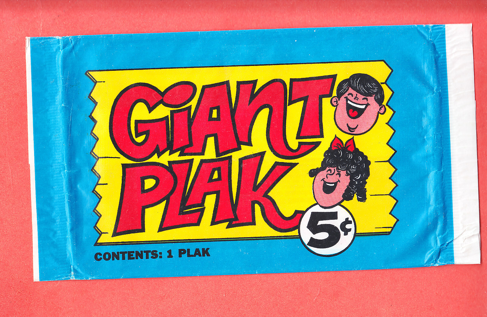 1968 TOPPS GIANT PLAKS 4 DIFFERENT...PROOF, TEST, 5 C, + 10 C WRAPPERS ...