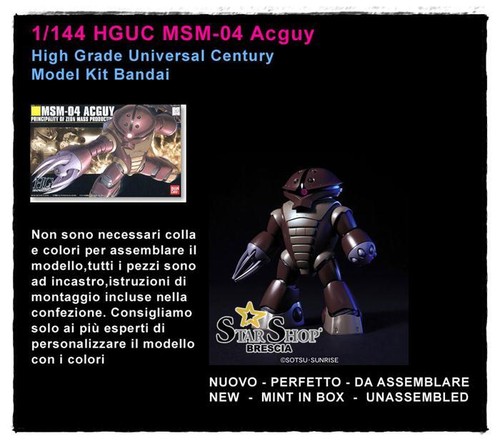 GUNDAM - 1/144 MSM-04 Acguy Model Kit HGUC # 078 Bandai | eBay