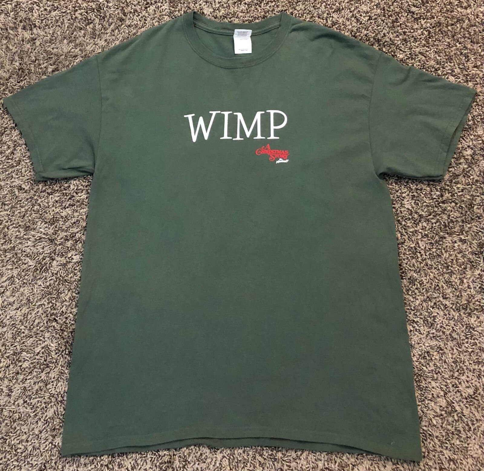 A Christmas Story Movie The Musical WIMP Men's Green T-Shirt Size Large ...