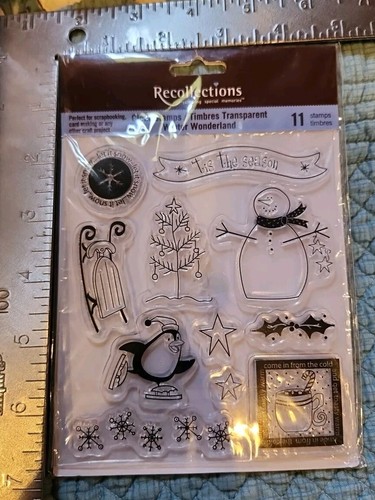 Jennifer Ellory Cardmaking FESTIVE FLOURISHES Stamp Set Christmas Comb ...