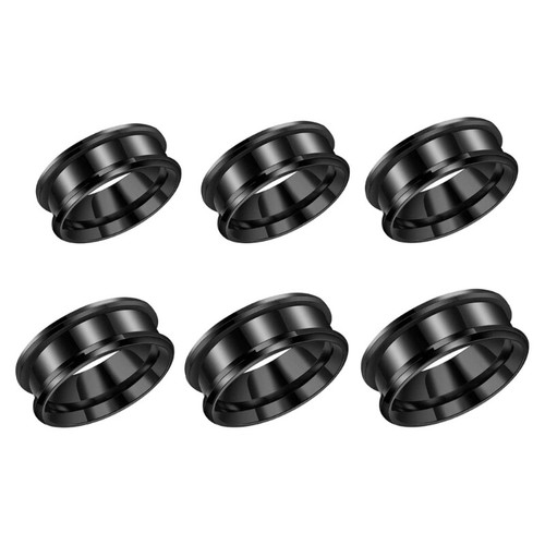 6 PCS Durable Empty Rings Scratch Resistant Blanks Rings DIY Rings ...
