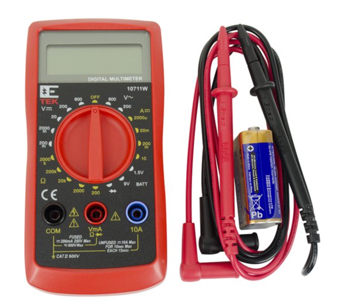EverStart Value 300 Volt Digital LCD Multimeter, Red and Black | eBay