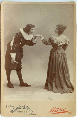 RARE VAUDEVILLE THEATRE STAGE :Actor and Actress in Dramatic ...