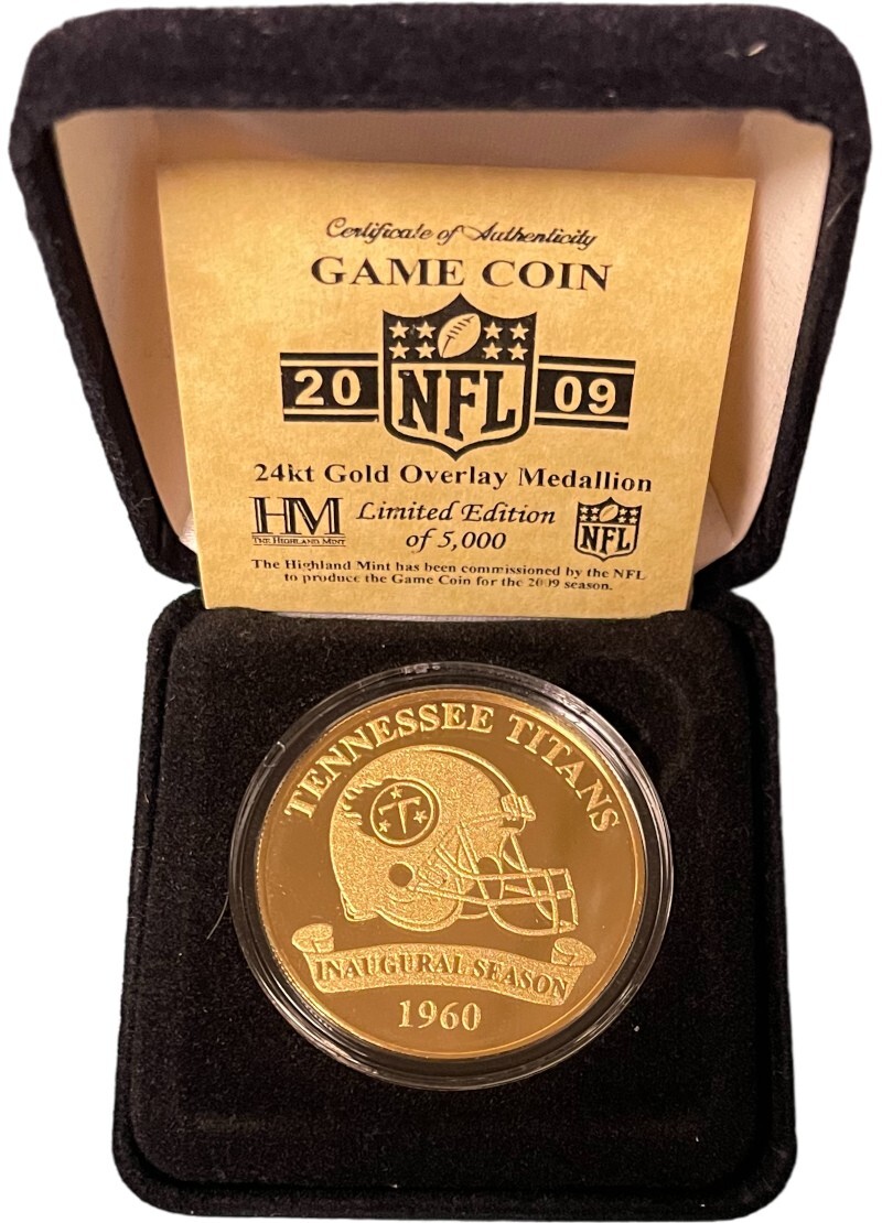 2009 Tennessee Titans Highland Mint 24KT Gold Game Coin NFL-1960 ...