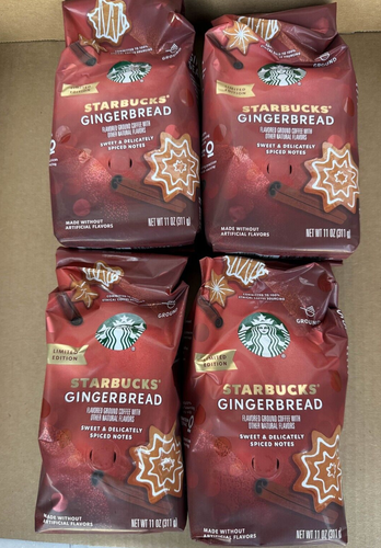 Starbucks Gingerbread Ground Coffee - 11oz - 4 Bags check BB! | eBay