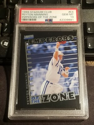 1999 Stadium Club Peyton Manning Emperors Of The Zone PSA 10 Gem Mint ...