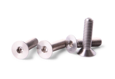 M4x16 Titanium Screws Flat Head 4 pieces 6AL4V Aerospace Grade - M4x16 ...