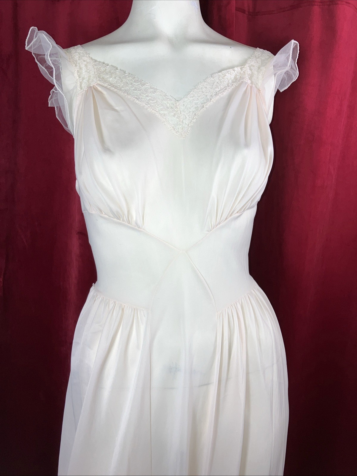 Vintage Formfit Rogers Nylon Nightgown Gown Chiffon R… - Gem