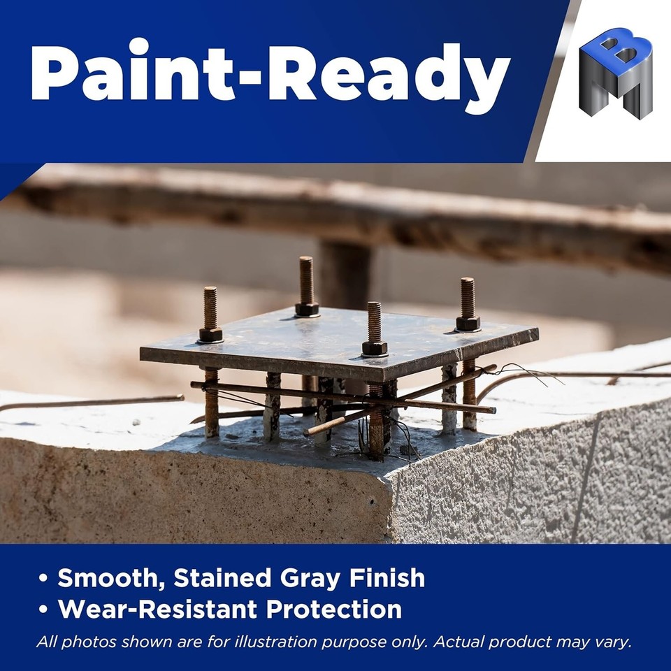 5" x 5" Heavy Duty Square Flat Steel Metal Base Plate With Holes | 4 ...