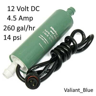 1pc Rule Marine Submersible Inline Water Pump IL280PG 12V 14psi, 4.5A ...