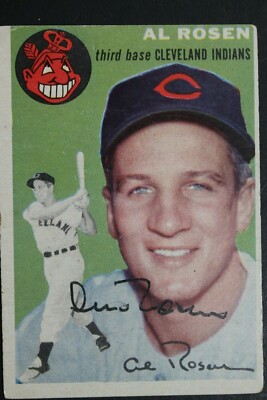 Al Rosen (d.2015) Clev Indians Signed Autographed Vintage 1954 Topps ...