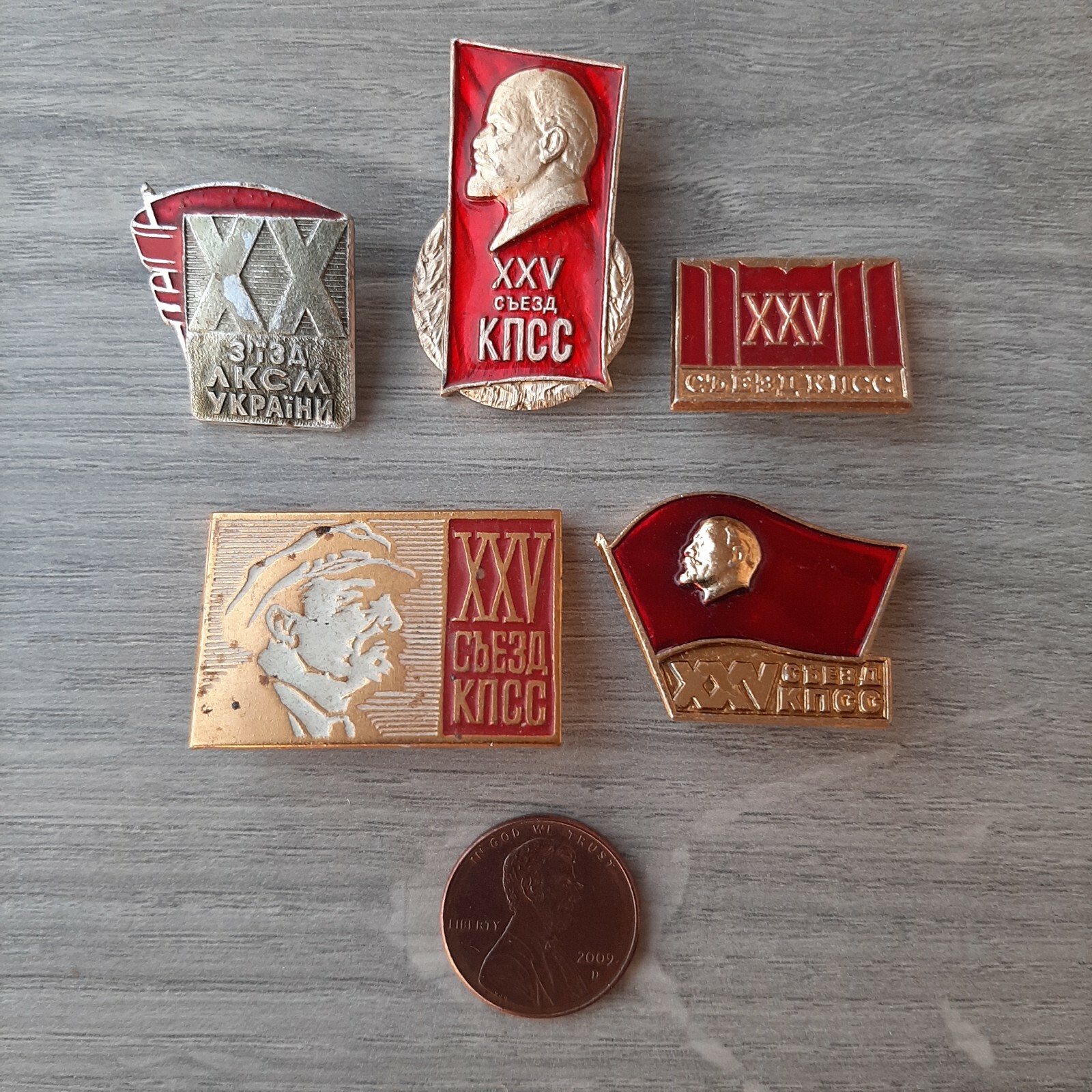 Badges Lenin Congress of the CPSU USSR lot 5 pcs (1976 - 1986) | eBay