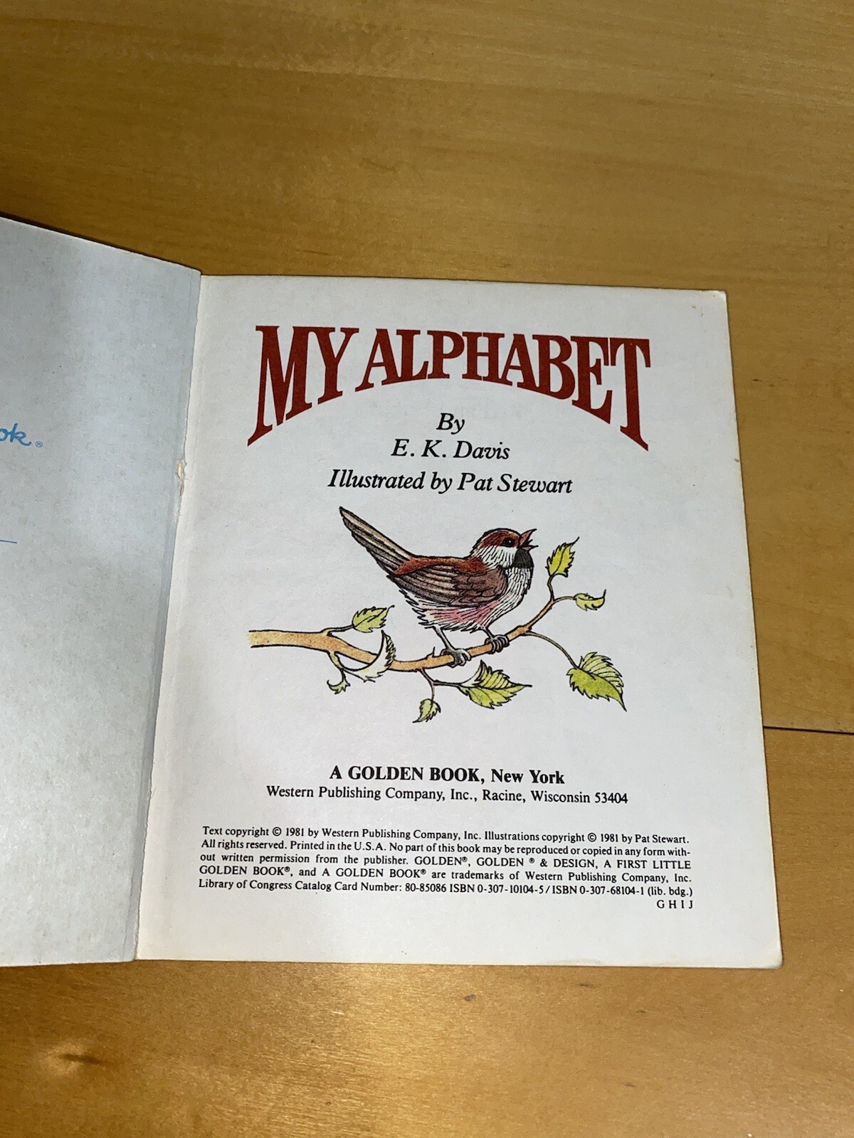 Vintage 1981 My Alphabet A First Little Golden Book Children Reading ...