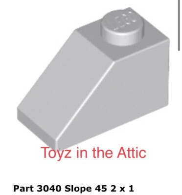 Lego 1x 3040 Light Bluish Gray Slope 45 2 x 1 10497 | eBay
