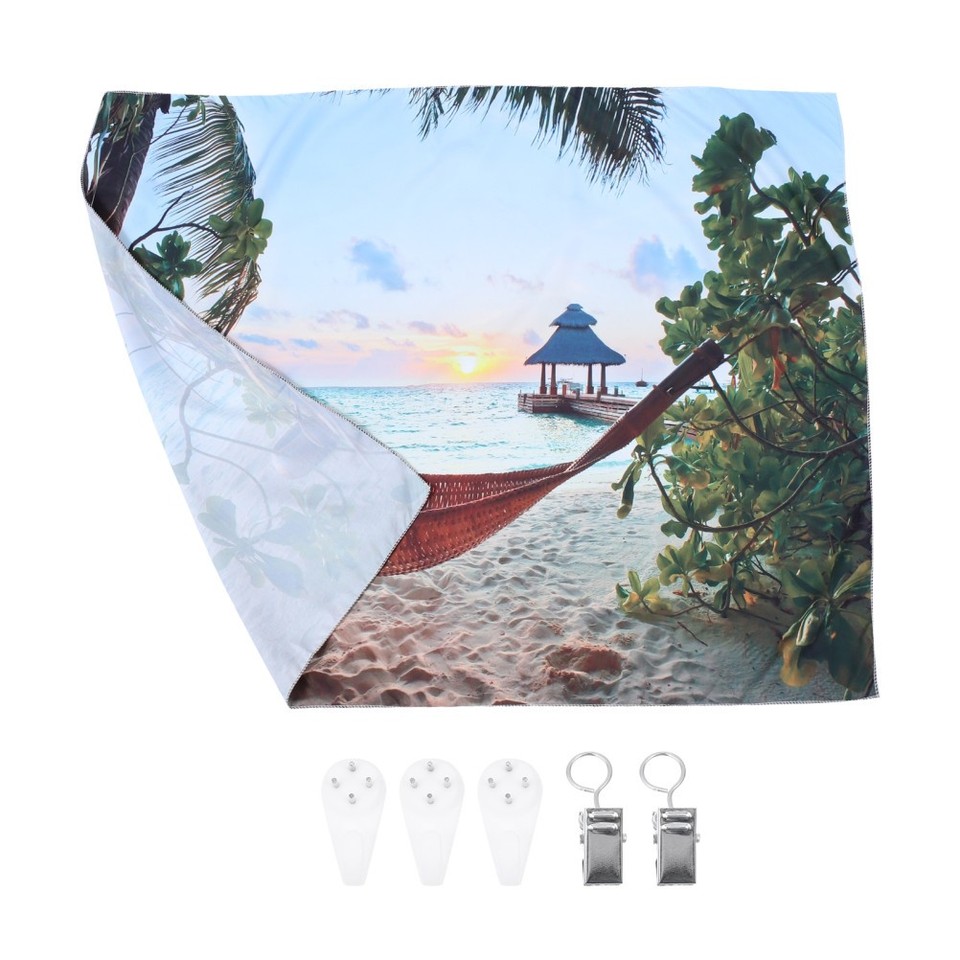 Simple Scenery Pattern Hanging Decor Polyester Scenery Pattern Tapestry ...