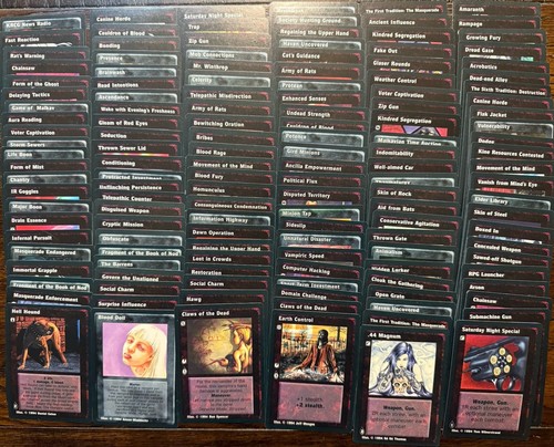 1994 JYHAD Vampire The Masquerade CCG 260+ Card Lot Deckmaster NM | eBay