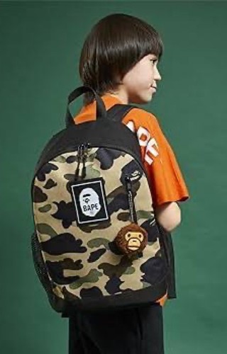 BAPE KIDS A Bathing Ape 2022 Collection Camouflage Backpack & MILO ...