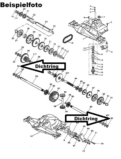 Gasket Ring Shaft Sealing Ring Axle Dana Spicer Foote Transmission Lawn ...