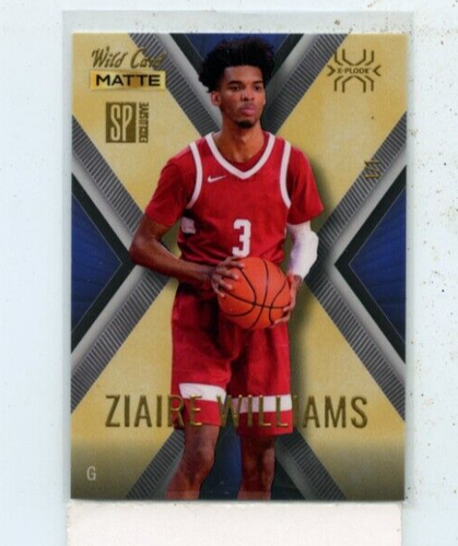 Ziare Williams 2022 Wild Card Matte SP X-Plode 1/1 Rookie Card RC | eBay