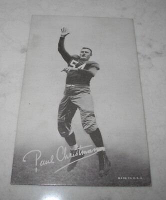 1948-52 Football Exhibit Postcard Card W468 Paul Christman Chicago ...