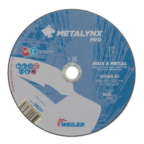 Metalynx Pro INOX 230 x 1.9mm Slitting Disc - Precision for Stainless ...