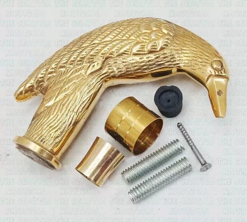 Handmade Golden Raven Crow Head Handle Only for Walking Stick | eBay