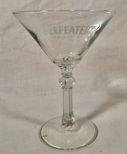 VINTAGE BEEFEATER LONDON DRY GIN ADVERTISING MARTINI GLASS | eBay