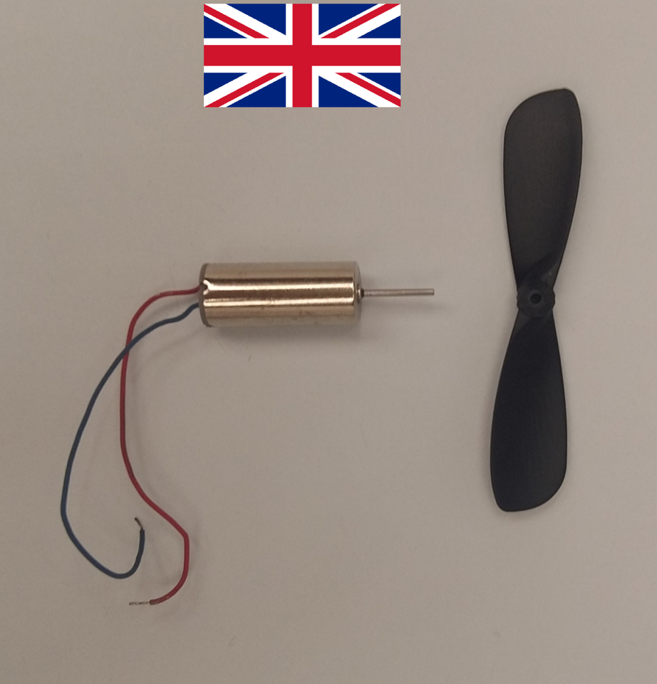 2pcs of 3.7V DC 48000RPM coreless motor with propeller for RC plane ...