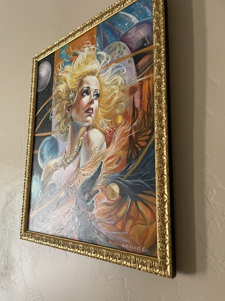 Surrealist Sci-fi Oil Painting on Canvas SIGNED Hand Painted | eBay