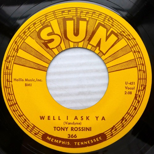 Tony Rossini Excellent État Minus 45 Darlena ~ Well I Ask Ya Soleil ...